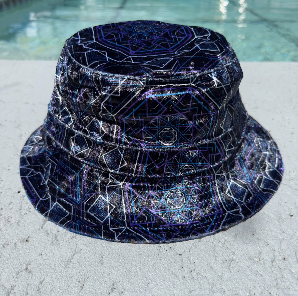 Midnight Aura / Galactic Shadow - Crushed Velvet Reversible Bucket Hat ...